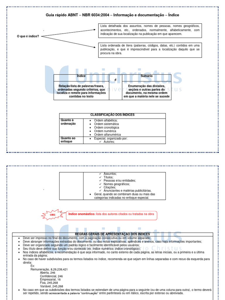 Guia-rápido-de-Índice-ABNT-NBR-6034 | PDF
