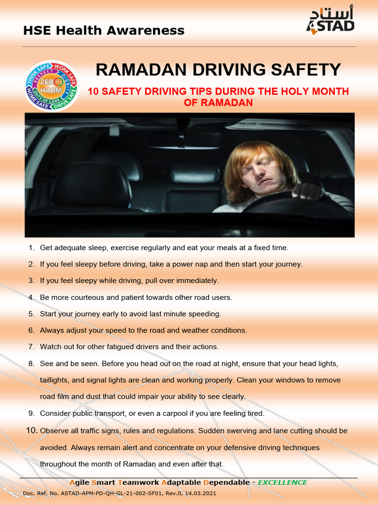Ramadan Driving Safety Tips | PDF