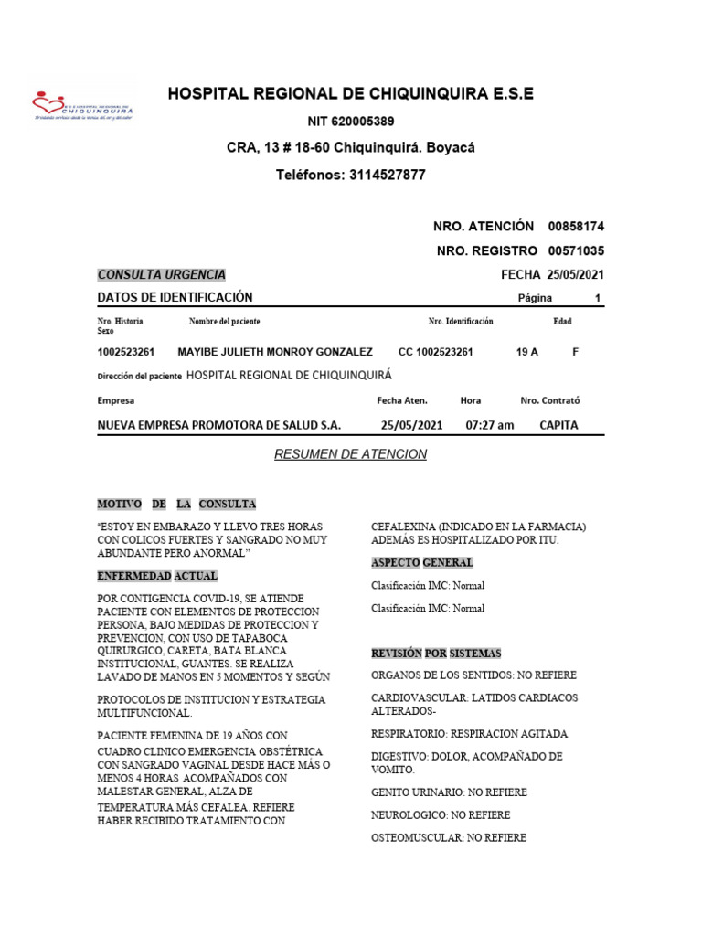 Hospital Regional de Chiquinquira e | PDF | Hospital | Cuidado de la salud