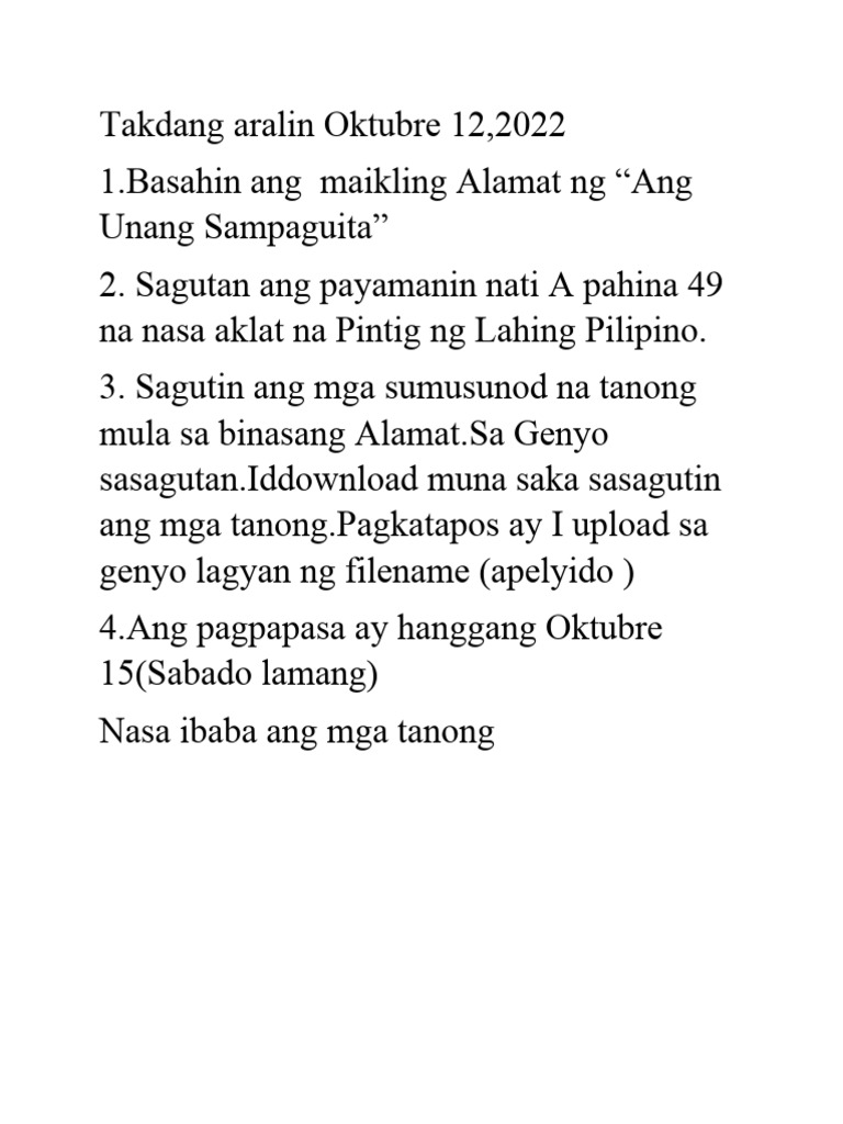 Ang Unang Sampaguita Pdf