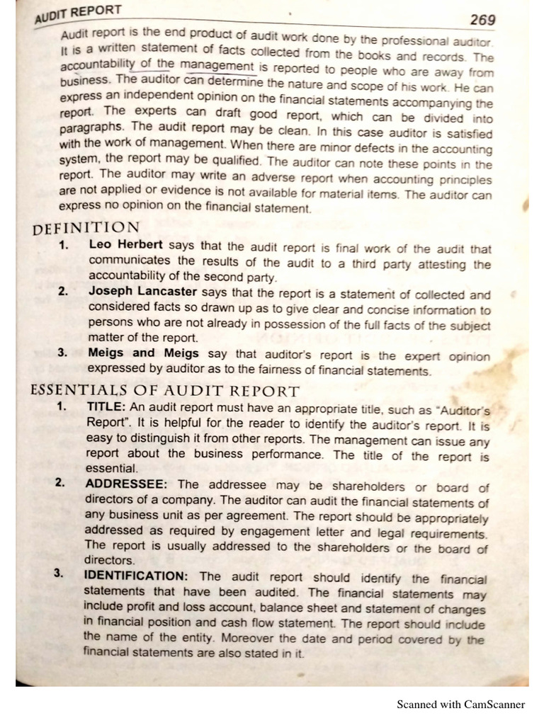 CHP 12 Audit Report | PDF