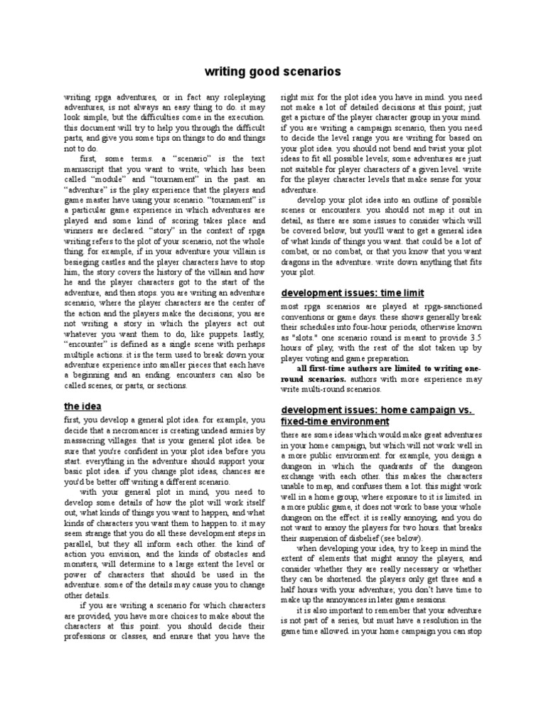 7391180 RPG Writing Good Scenarios | Plot (Narrative) | Email