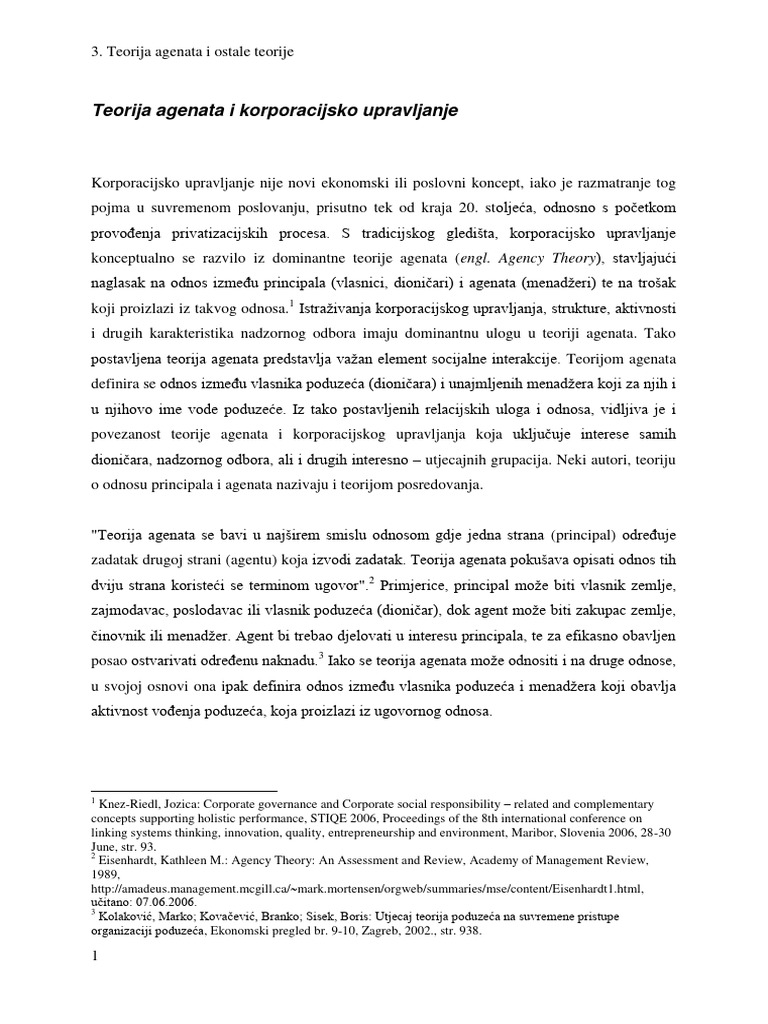 3 Skripta Teorija Agenata I Ostale Teorije | PDF