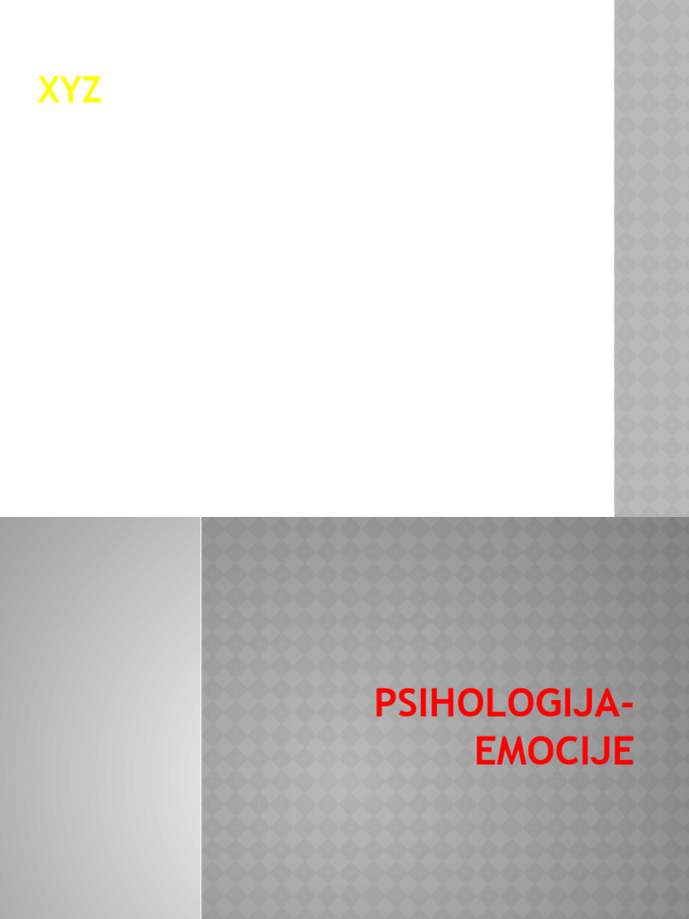 Psihologija emocije | PDF