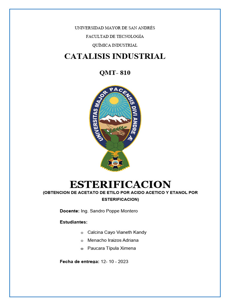 EsterificaciÓn Pdf Ester Etanol