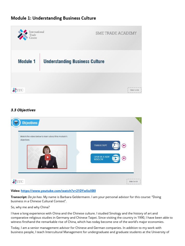 Module 1 - Understanding Business Culture | PDF