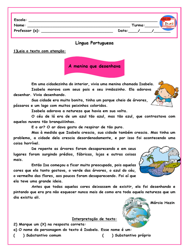 A Menina Que Desenhava | PDF