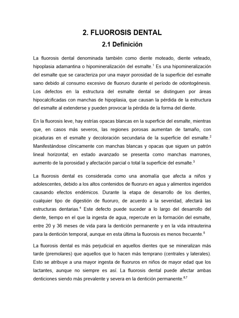 Fluorosis Dental - BVV | PDF
