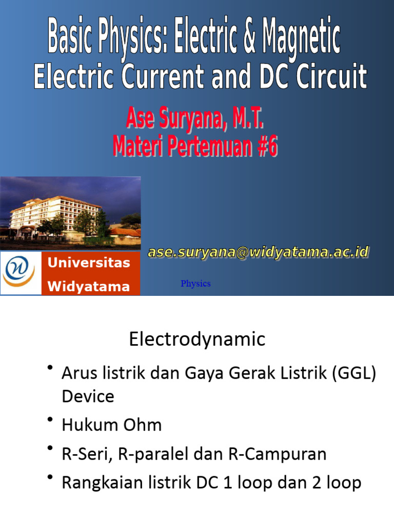 Materi Pertemuan 9-Hukum Ohm | PDF