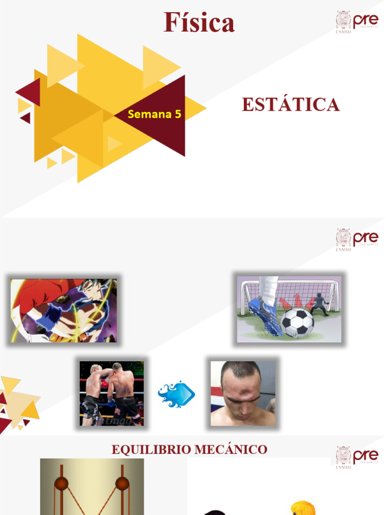 Escolar Fisica Semana 5 - Estática Asdfasdasdasdasd | PDF | Fuerza | Mecánica