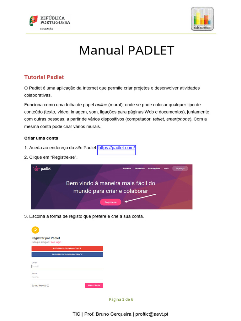 Tutorial de Criação no Padlet | PDF