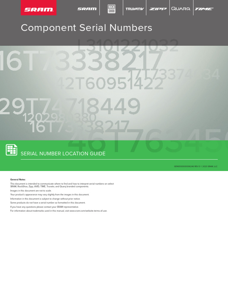 component-serial-number-locator | PDF | Human Powered Vehicles ...