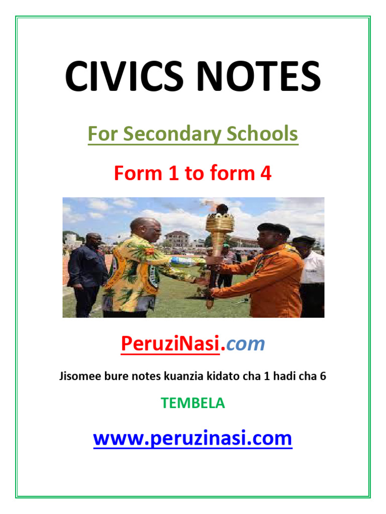 Civics Notes | Download Free PDF | Leadership | Tanzania