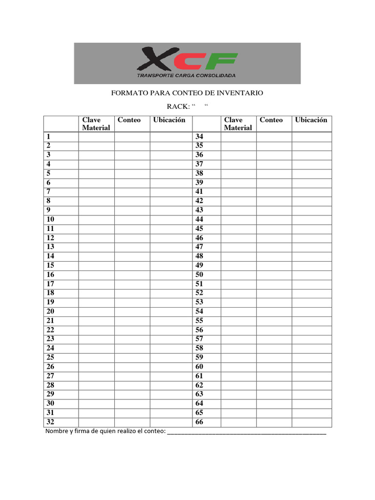 modelo de inventario de refacciones | PDF