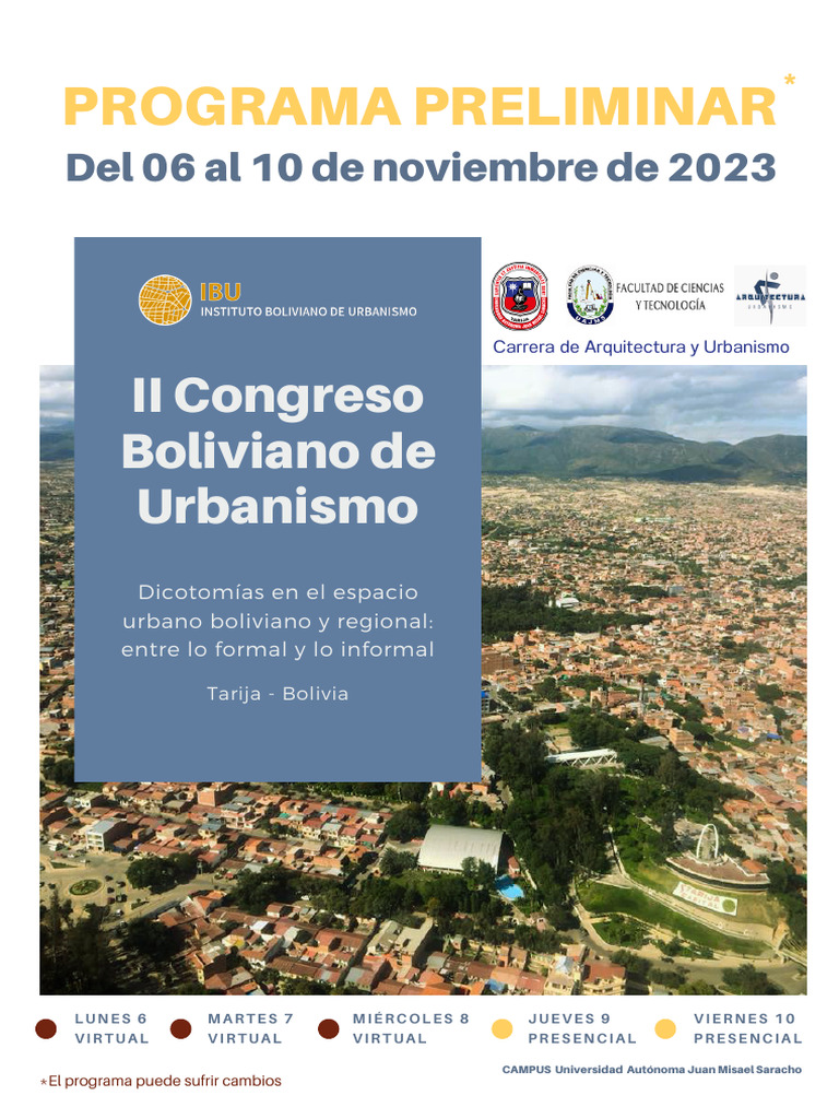 Programa Preliminar II Cbu | PDF | Urbanismo | Bolivia