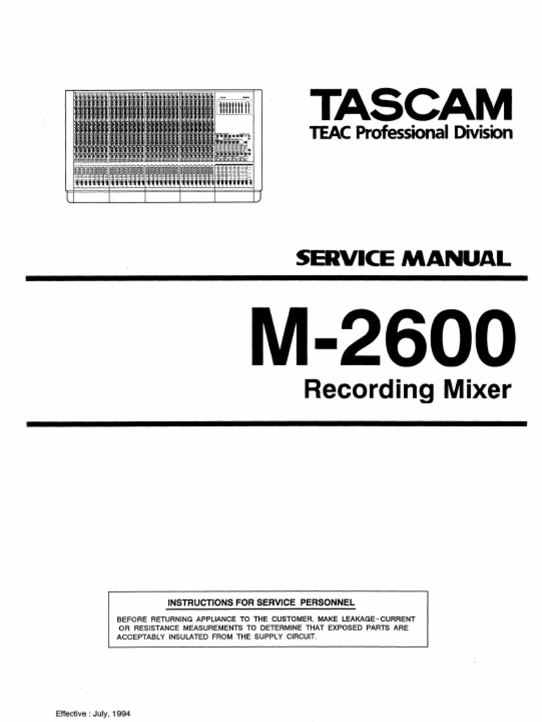 Tascam m2600 | PDF