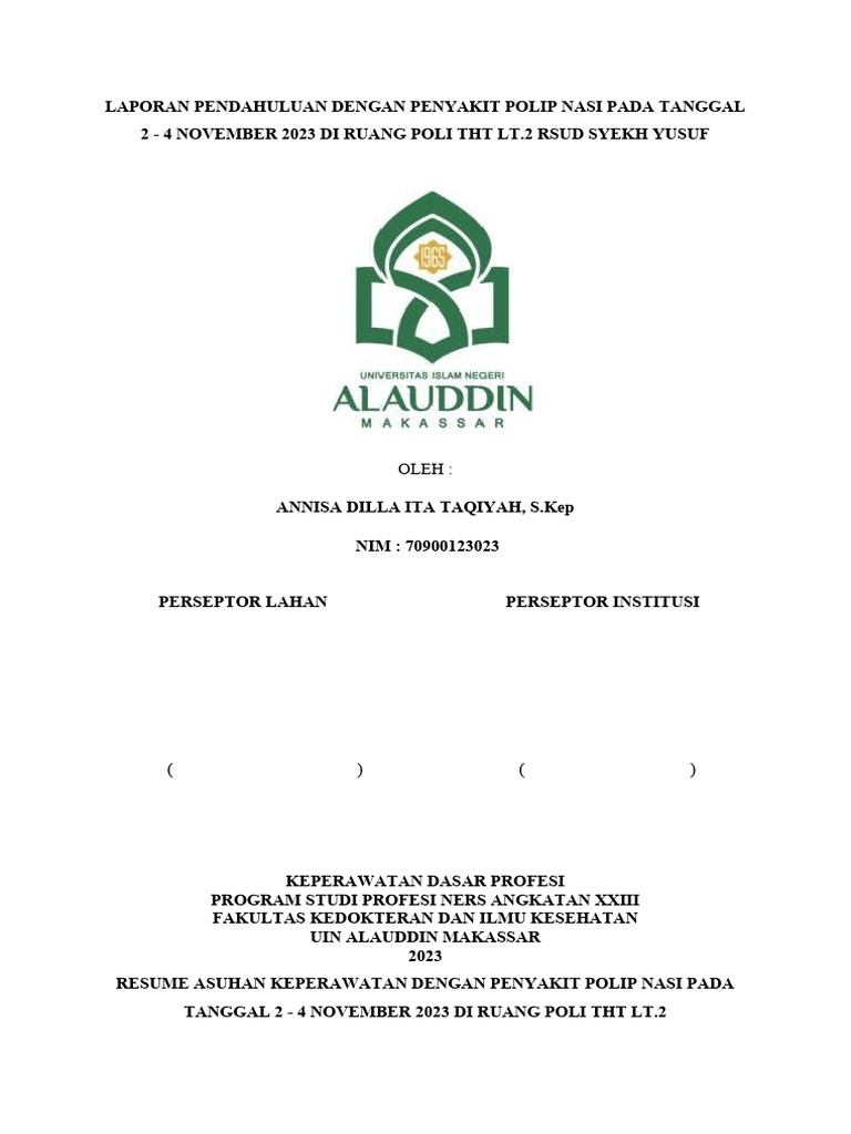 LP Askep Poli THT | PDF