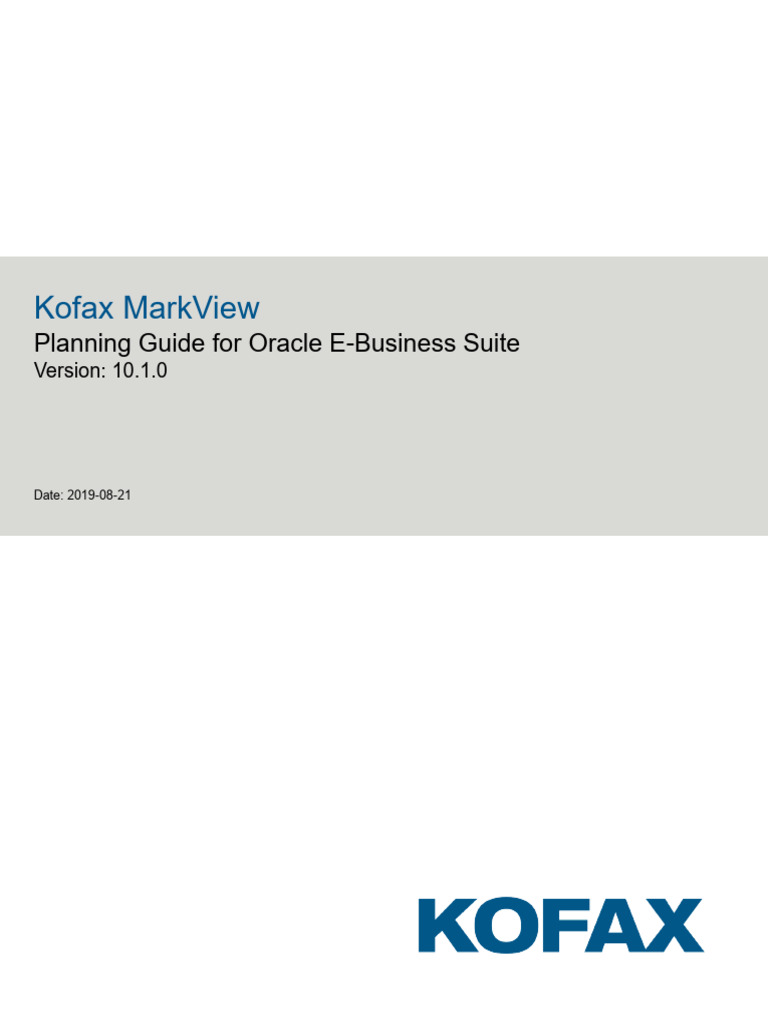 Kofax Markview Planning Guide For Oracle E Business Suite Pdf
