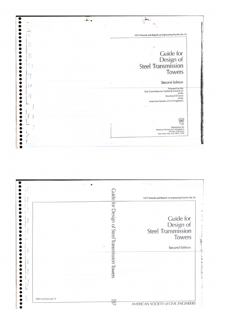 ASCE 52 - Guide For Design of Steel Transmission Towers | PDF | Elasticity (Physics ...