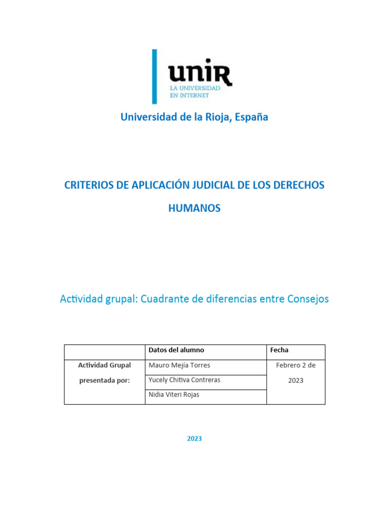 Comparativa de Consejos de DDHH | PDF | Unión Europea | Naciones Unidas