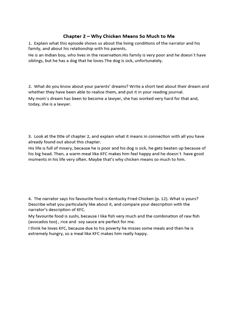 Chapter 2 - Why Chicken Means So Much To Me | PDF Chapter 2 - Why Chicken Means So Much To Me | PDF