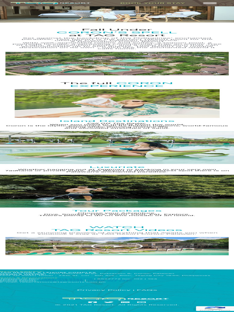 Coron Paradise: TAG Resort Experience | PDF
