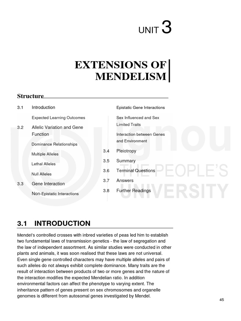 Unit-3, Ignou Biochemistry (BSCBCH) | PDF