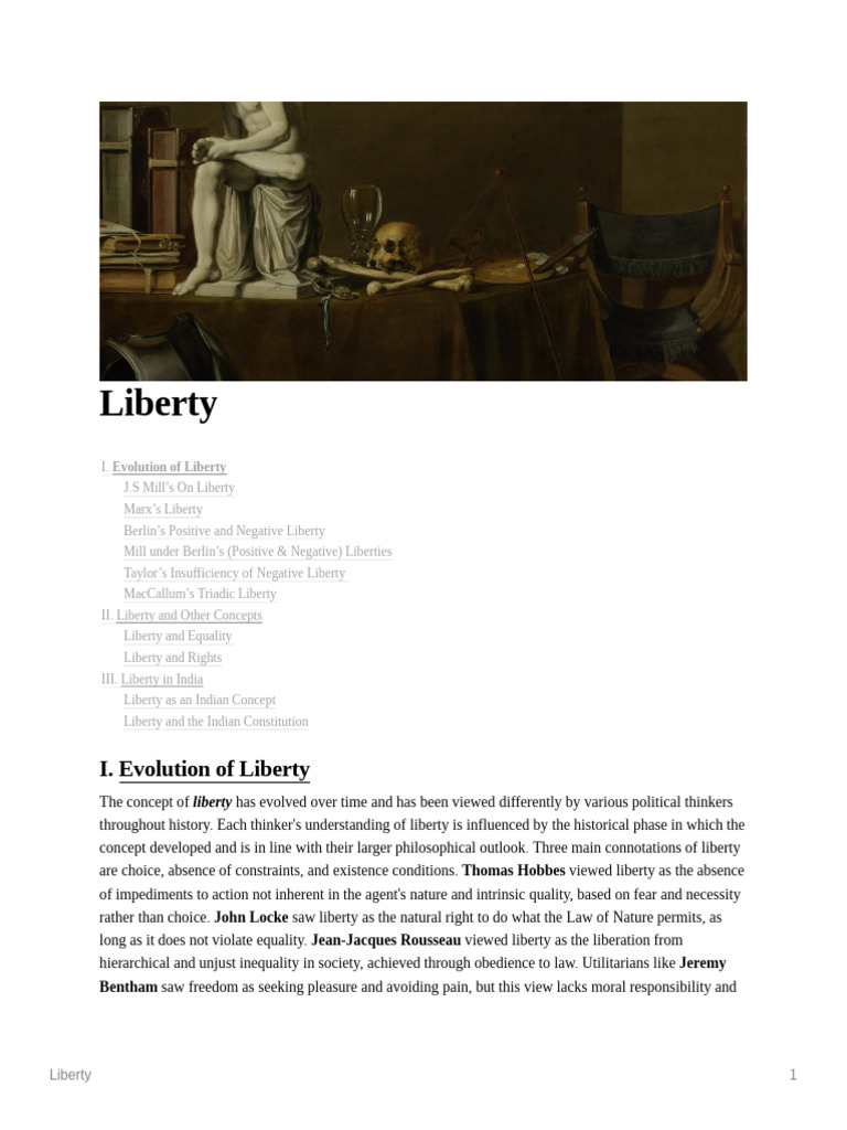 Liberty Political Science Notes | PDF