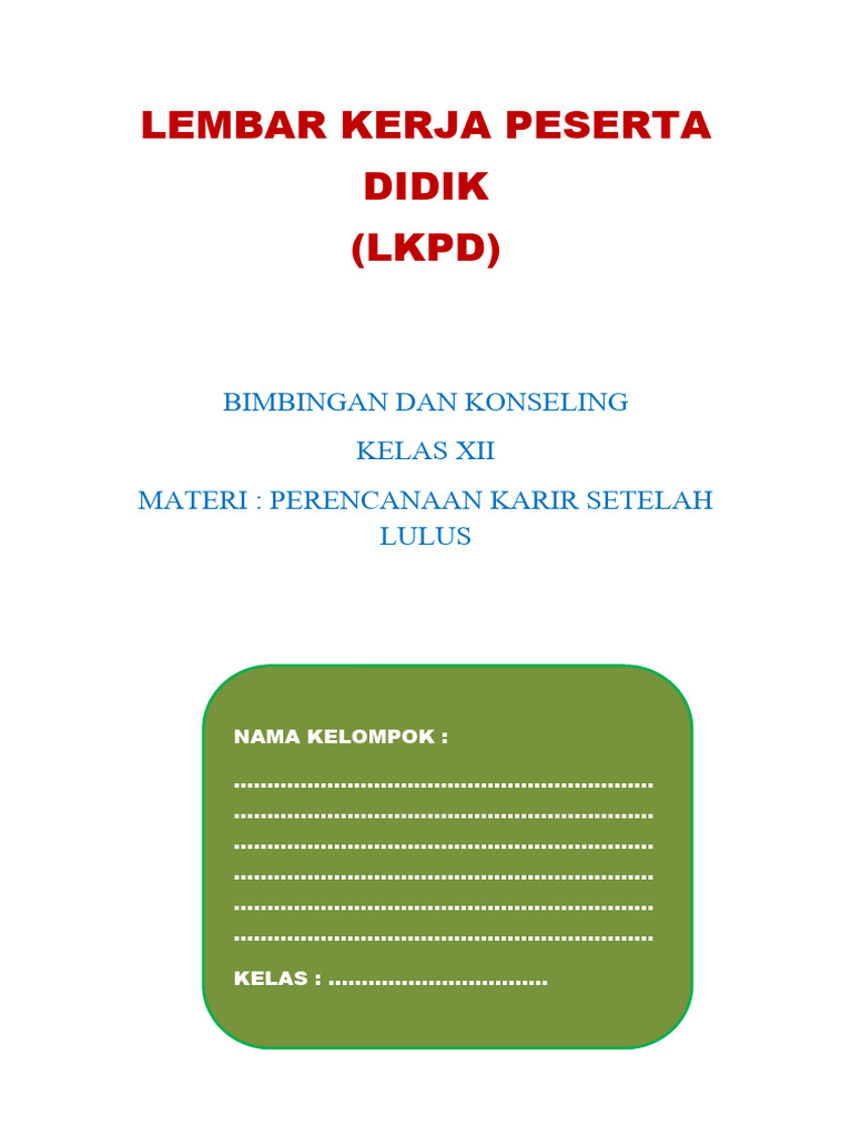 LKPD 1 Karir | PDF