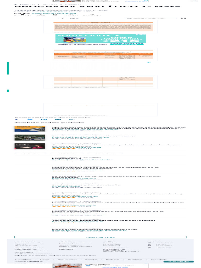 PROGRAMA ANALÍTICO 1° Mate PDF Aprendizaje | PDF
