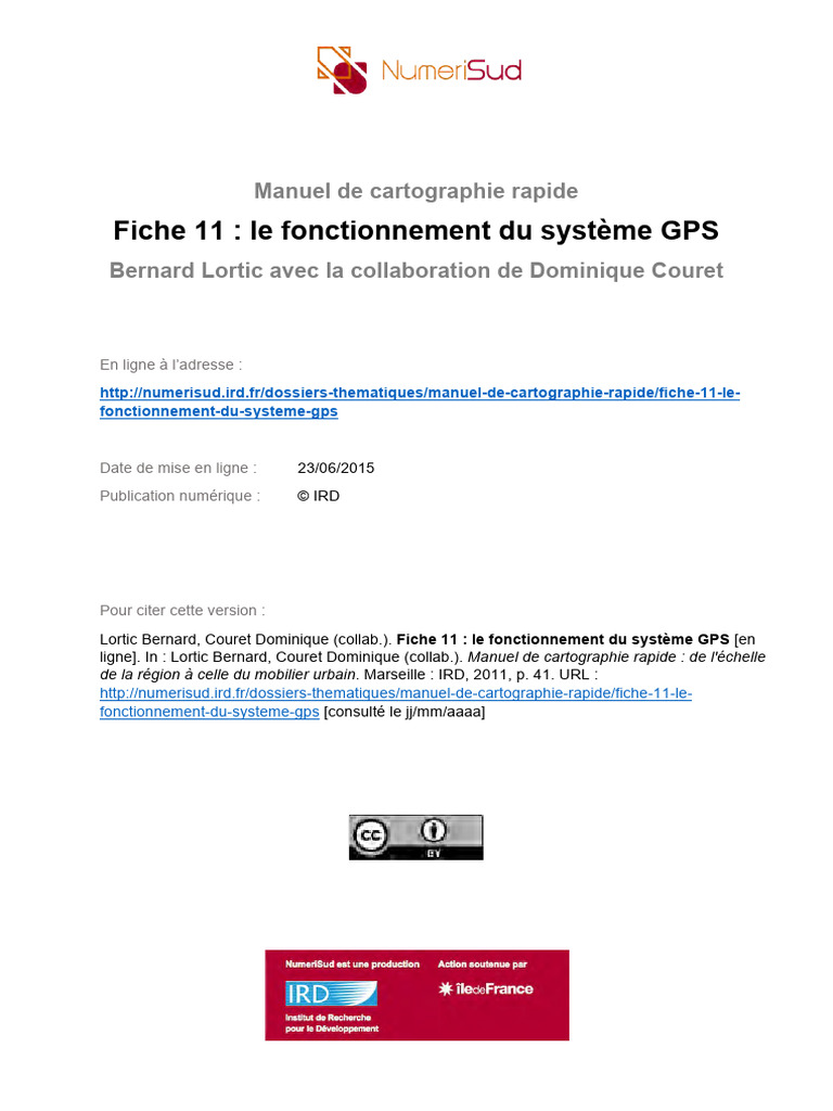 Manuel Carto Fiche11 Systeme Gps | PDF
