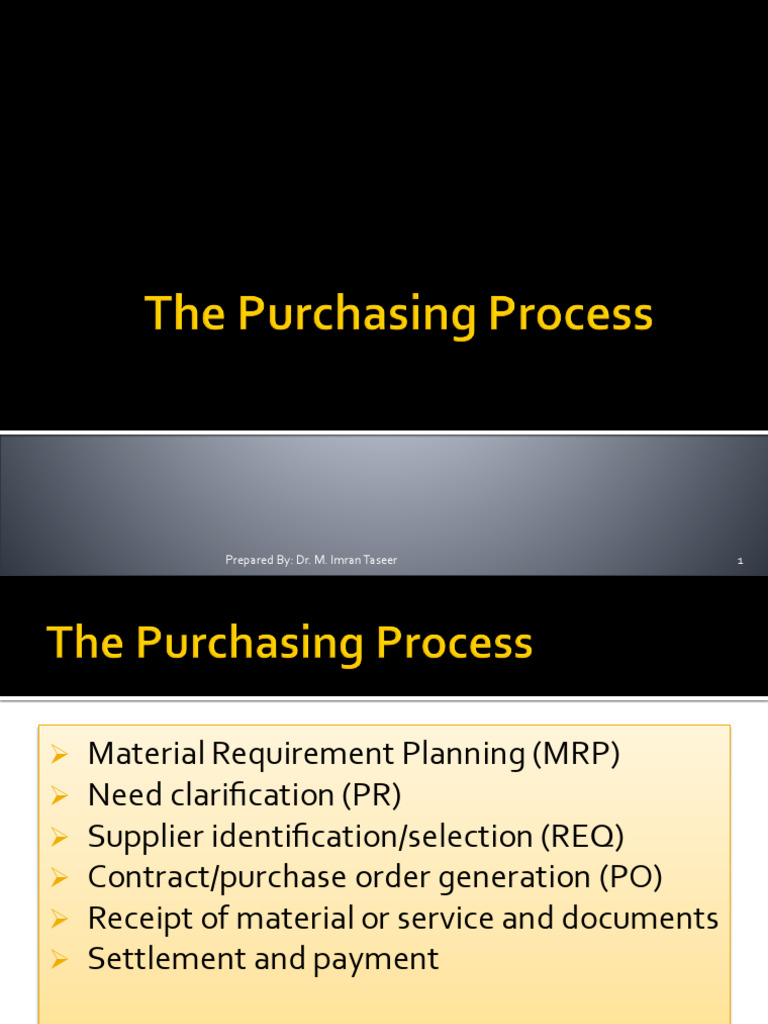 Purchasing Process | PDF