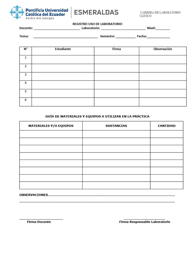 Registro de Uso de Laboratorio 2023 4 | PDF Registro de Uso de Laboratorio 2023 4 | PDF