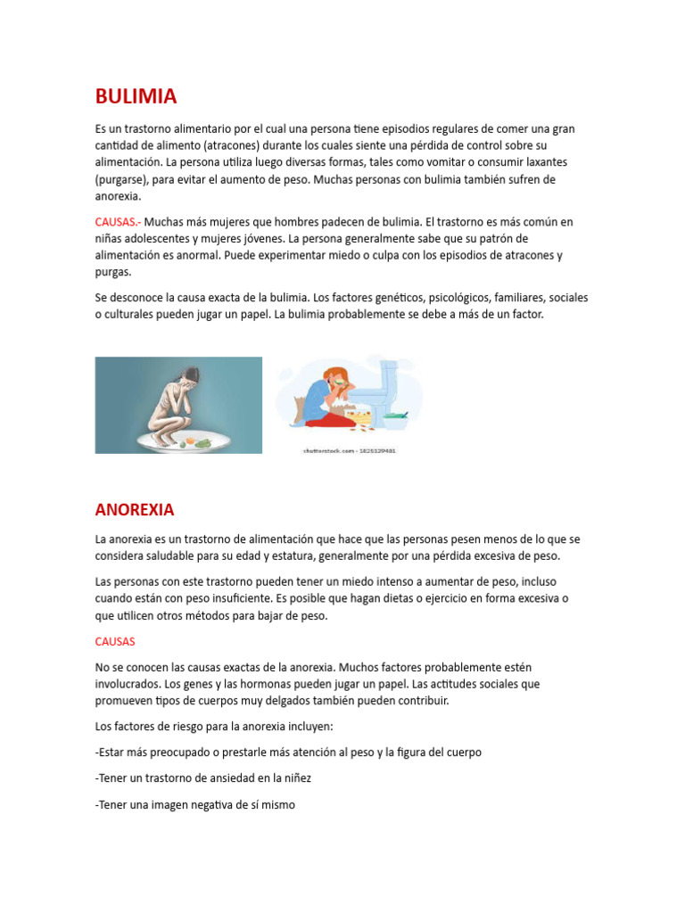 BULIMIA | PDF | Bulimia nerviosa | Anorexia nerviosa