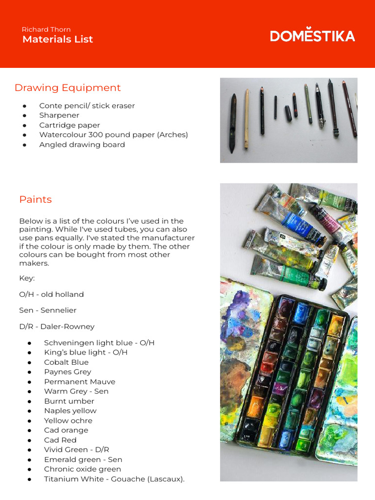 U2 - 01 - Materials List | PDF