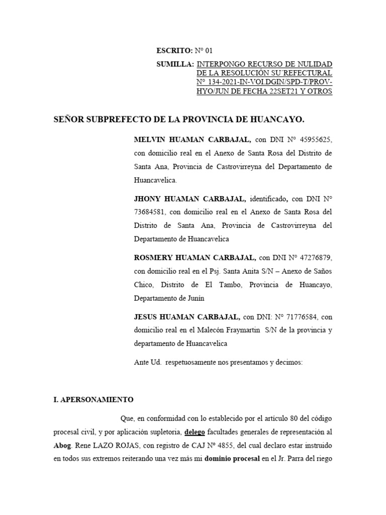 Nulidad Garantias | PDF | Debido al proceso | Nulo (ley)