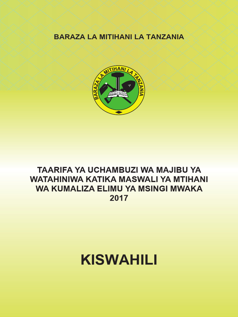 01 Kiswahili | PDF