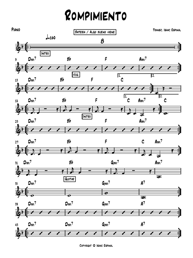 Rompimiento - Partitura Completa | PDF