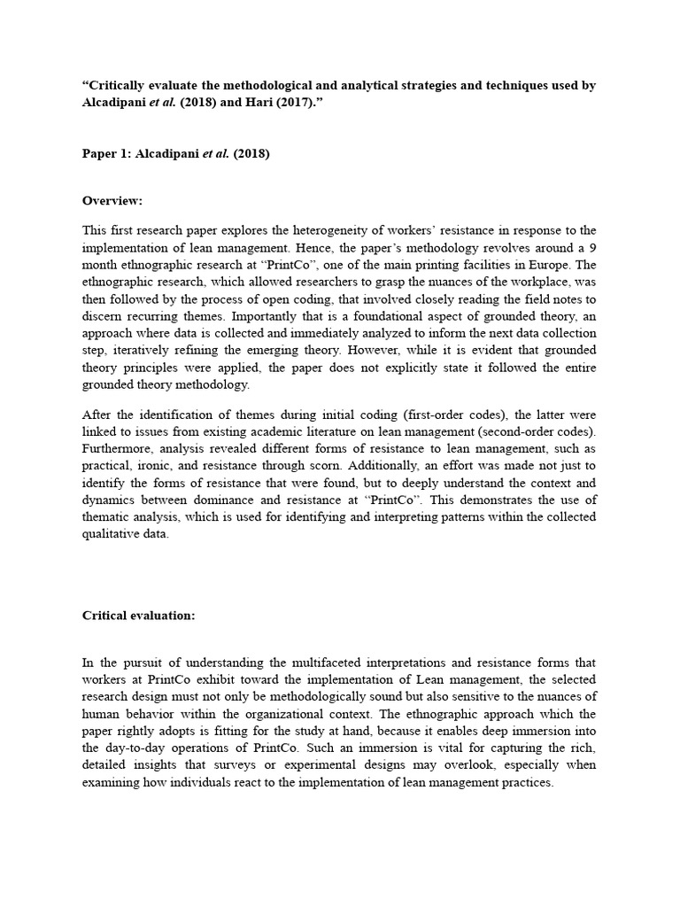 Organizational Research Coursework | PDF