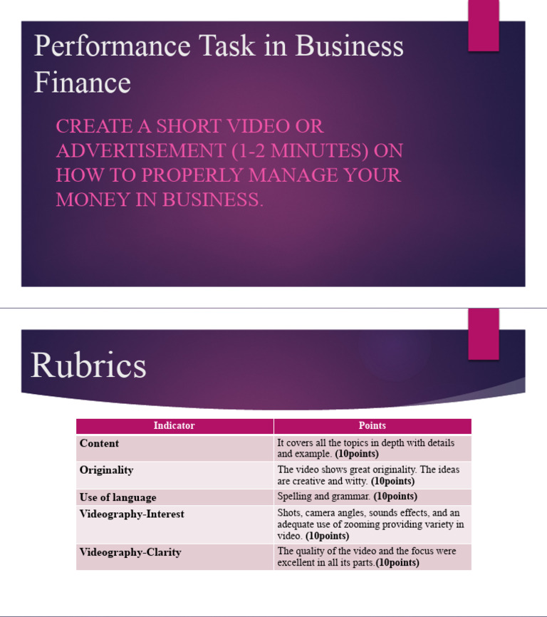 Performance Task in Business Finance | PDF
