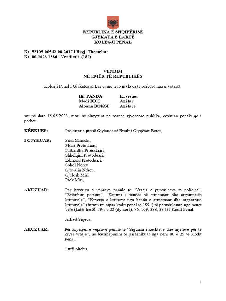 Vendim 182 - 00 - 2023 - 1386 - 18609 | PDF