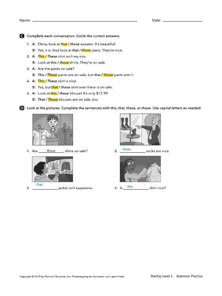 Unit 9, Lesson 1, Page 86, Grammar Activities | PDF