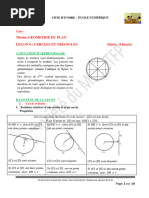Cours de Maths + Exercices Corrigés - 2ndec - Angles Inscrits | PDF | Triangle | Cercle