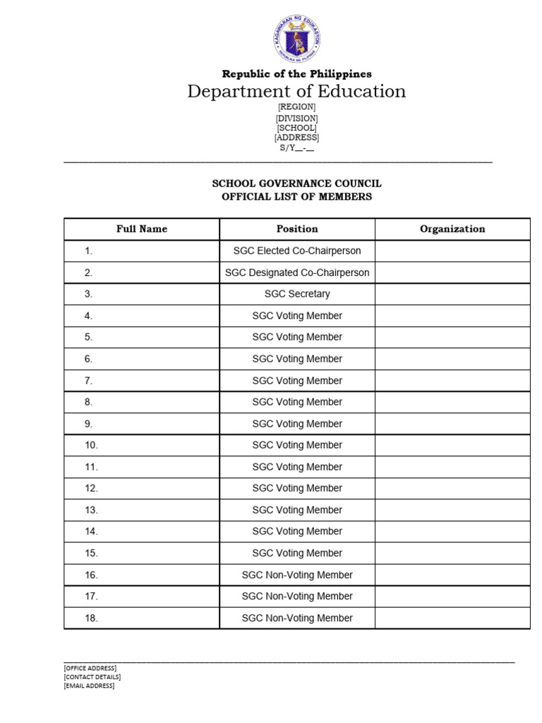 SGC Official List of SGC Members | PDF