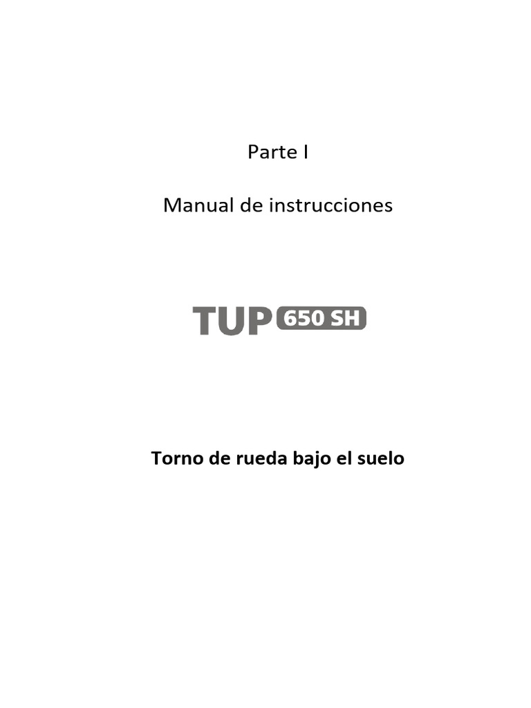 Torno TUP 650SH - Parte 1 - Operación | PDF
