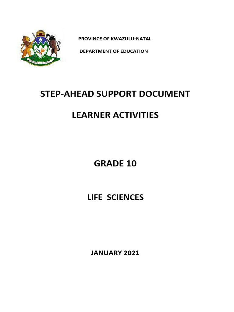 Life Sciences Grade 10 Learner Support Document (3 - 231031 - 124406 ...