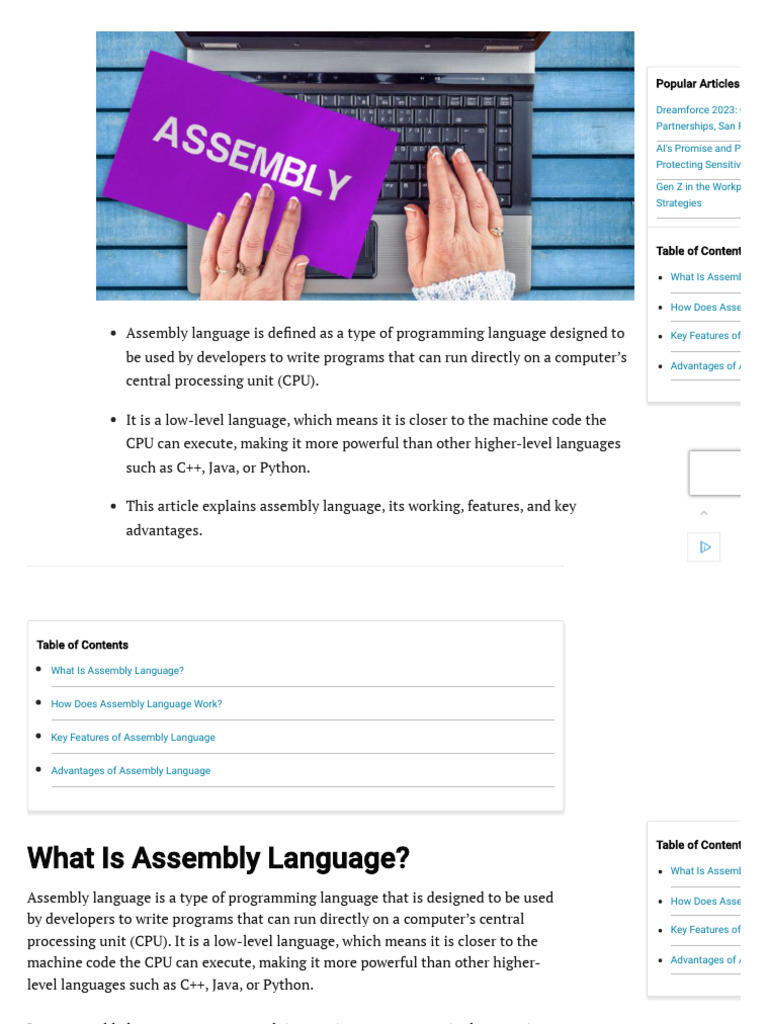 Assembly Language Working, Features, and Advantages - Spiceworks ... Assembly Language Working, Features, and Advantages - Spiceworks ...