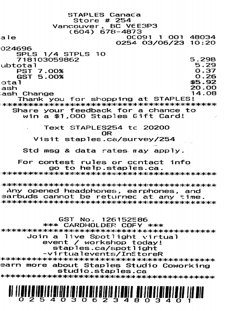 Petty Cash - Expenses - Staples From Staples | PDF