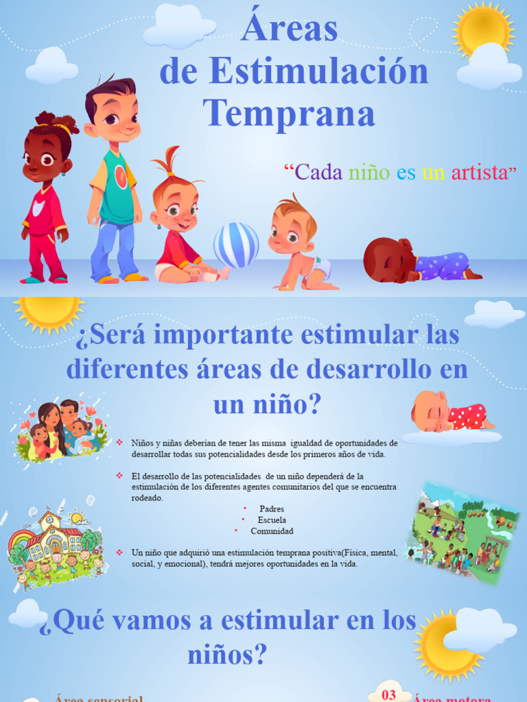 Trabajo de áreas de estimulación temprana | PDF | Conceptos psicologicos | Desarrollo humano