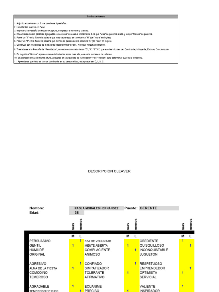 Test Cleaver Disc Paola Morales | PDF